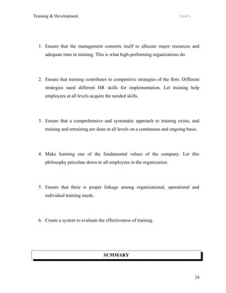 Training & development | PDF