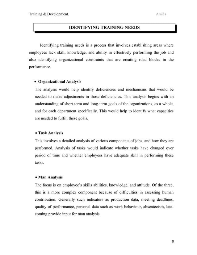 Training & development | PDF