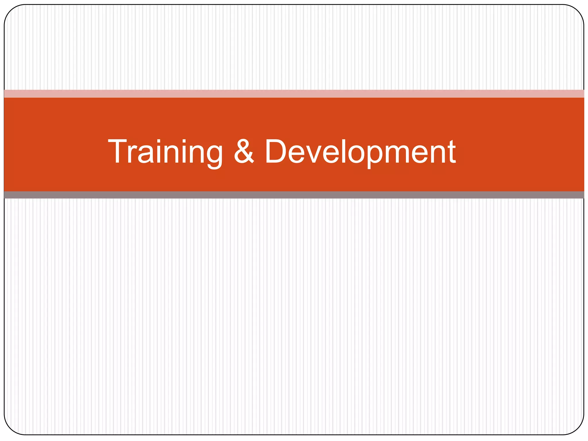 Training & development | PPT