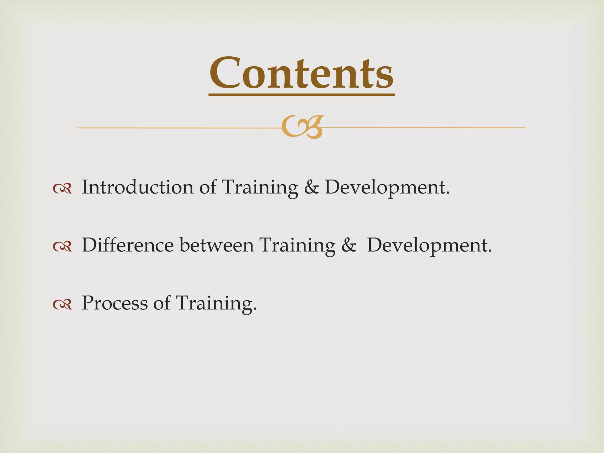 Training & development | PPTX