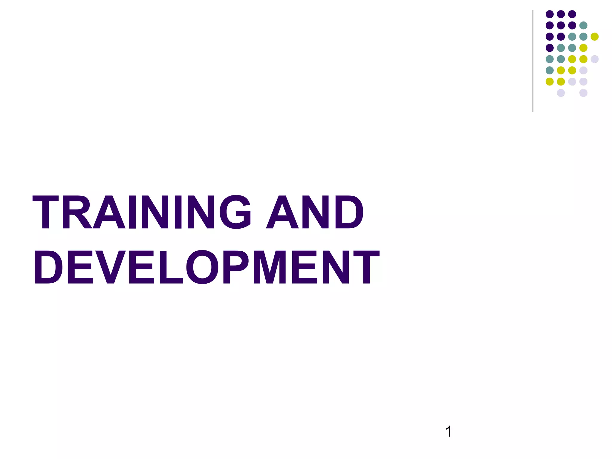 give the best solutions on training and devlopment | PPT