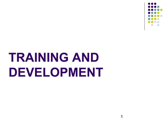 give the best solutions on training and devlopment | PPT