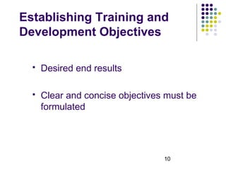 give the best solutions on training and devlopment | PPT