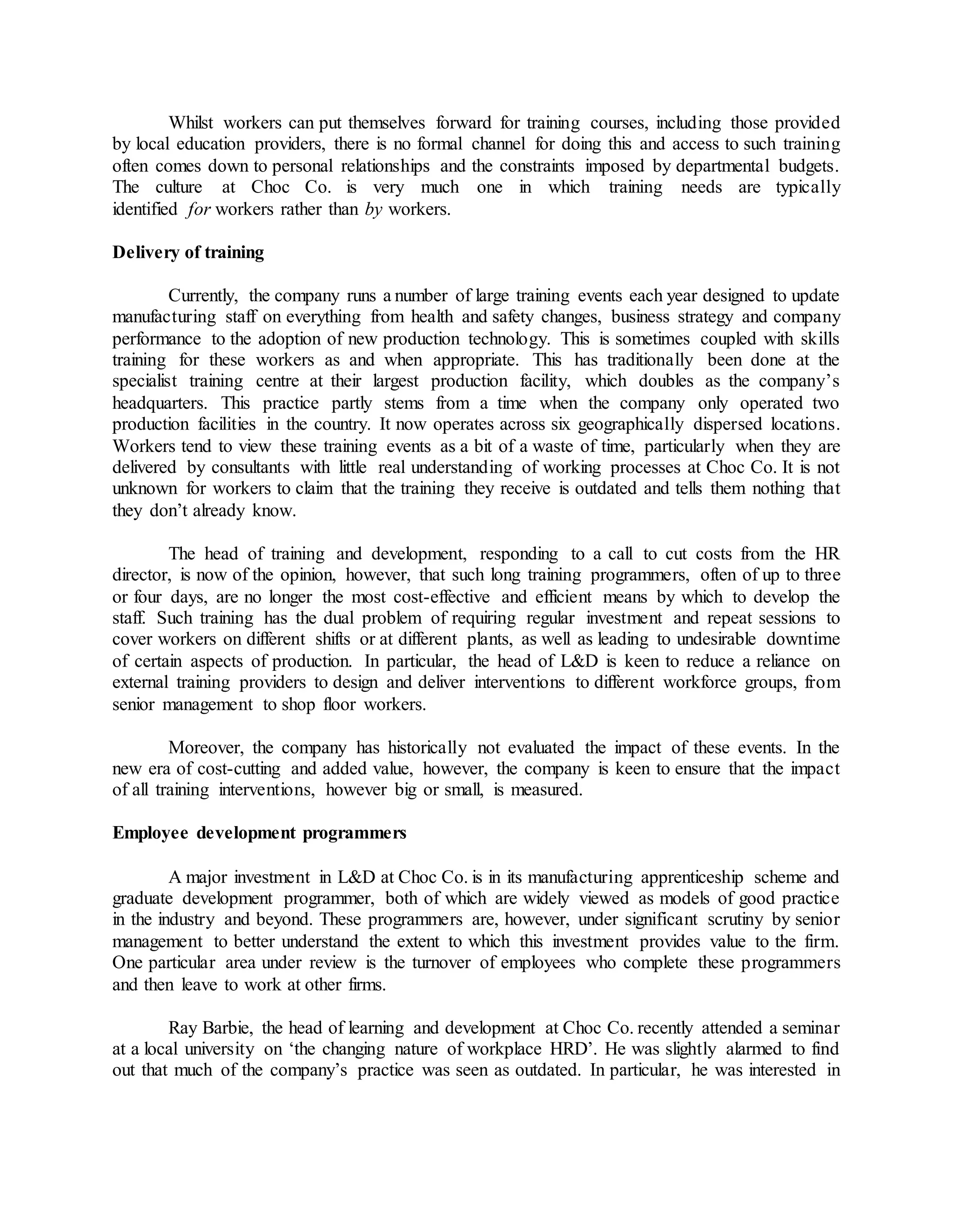 Training & development | DOCX