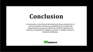 Training and Development in Human Resource Management | PPT