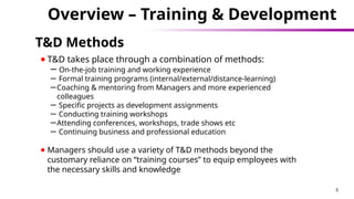Overview on training and development training | PPTX
