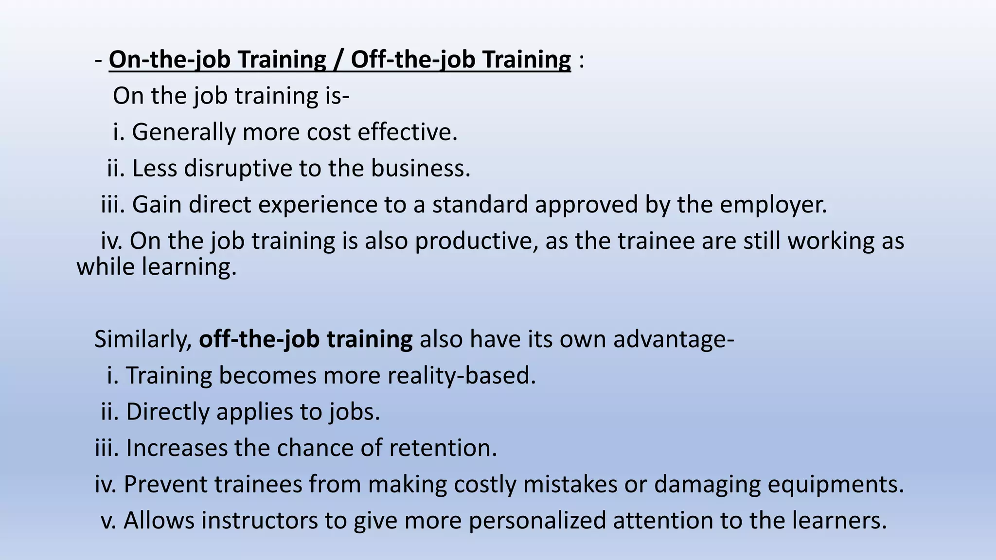 Training & Development - Designing a training program - key factors ...