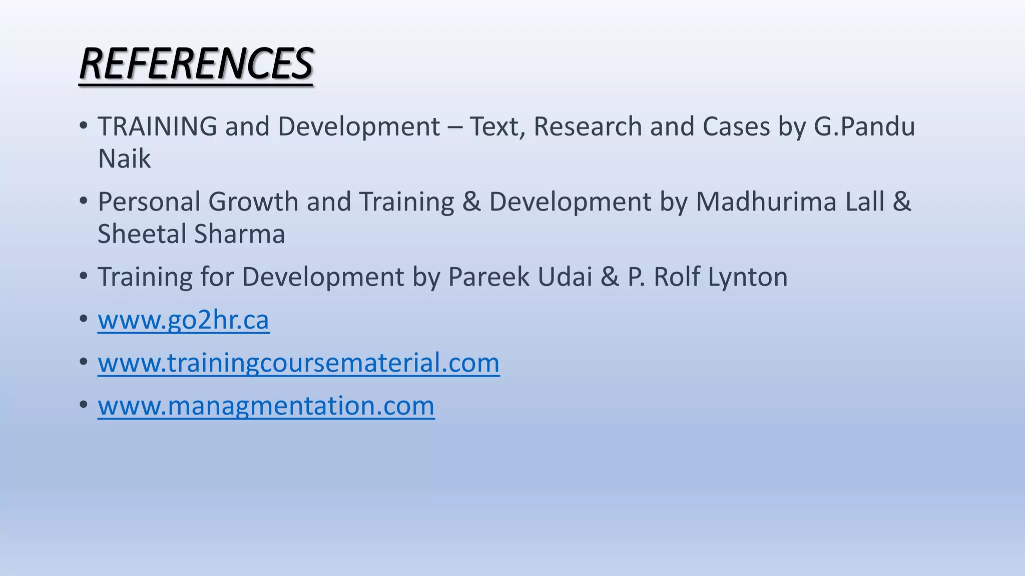 Training & Development - Designing a training program - key factors ...