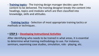 Training & Development - Designing a training program - key factors ...