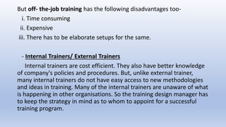 Training & Development - Designing a training program - key factors ...