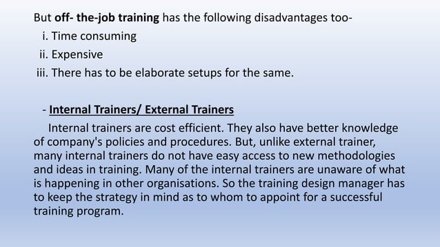 Training & Development - Designing a training program - key factors ...