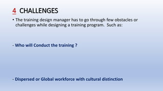 Training & Development - Designing a training program - key factors ...