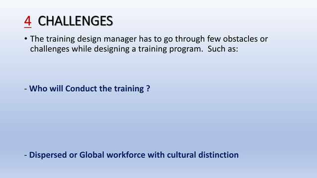 Training & Development - Designing a training program - key factors ...