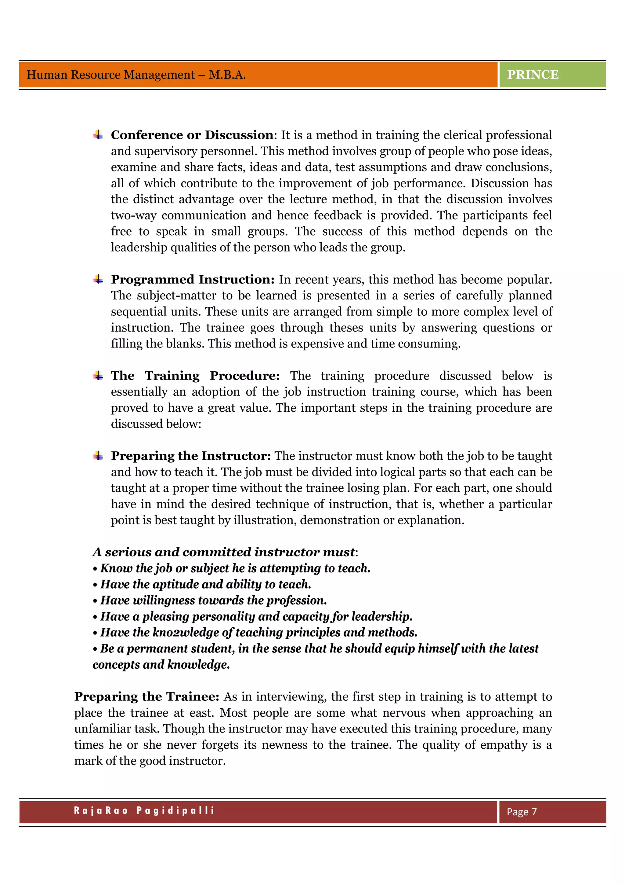 Training & Development and Performance Appraisal by Raja Rao ...