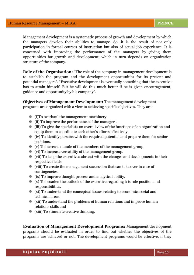 Training & Development and Performance Appraisal by Raja Rao Pagidipalli