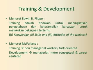 Training & development | PPT