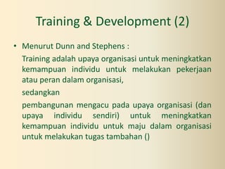 Training & development | PPT