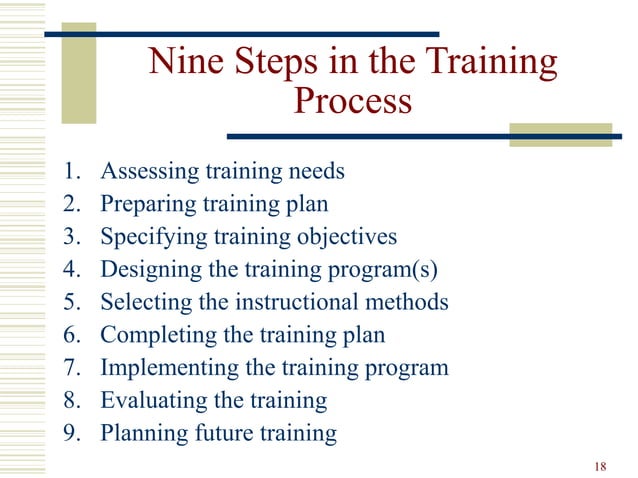 Training development and evaluation process | PPT