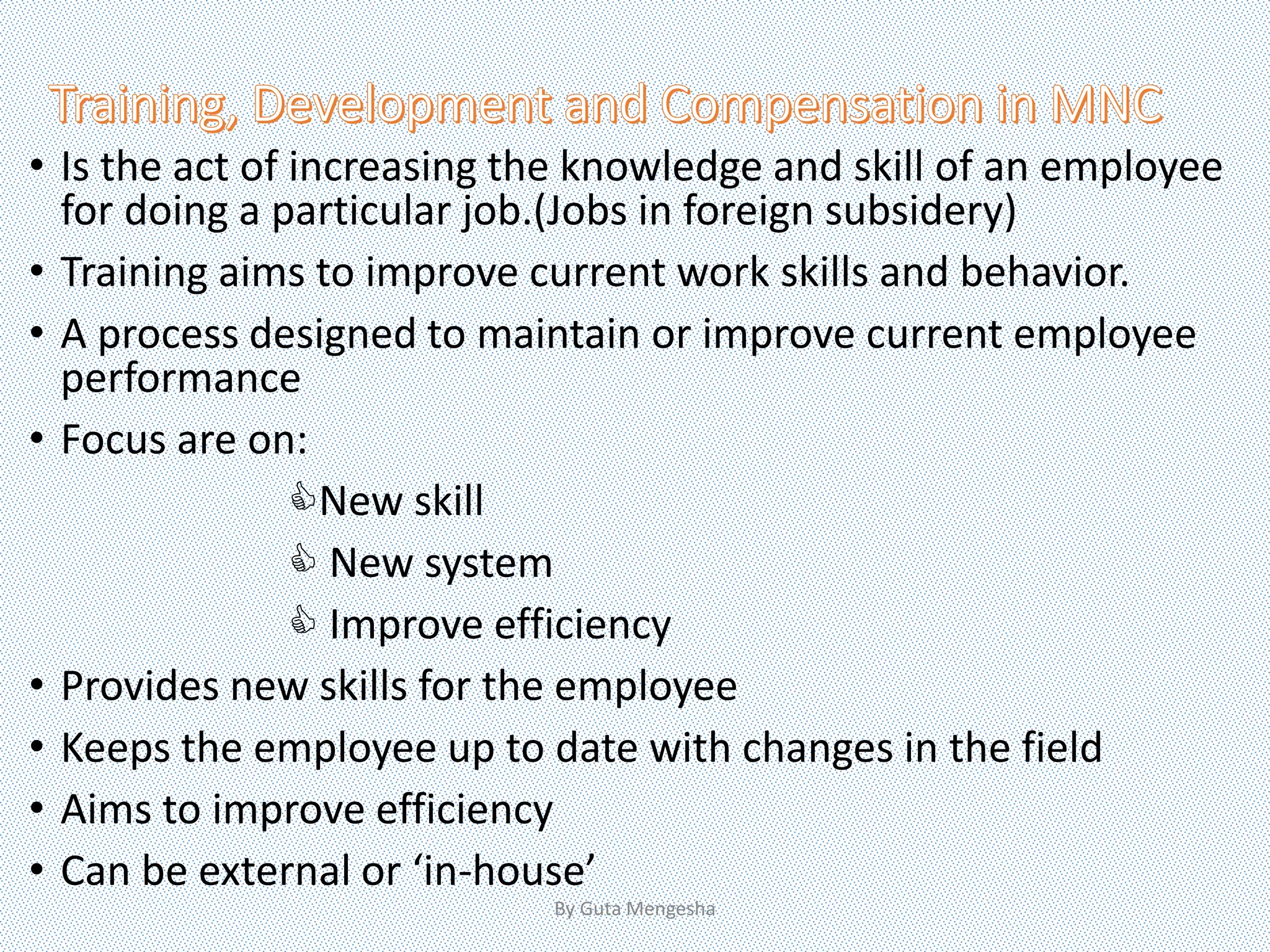 Training, development and compensation in mnc | PDF