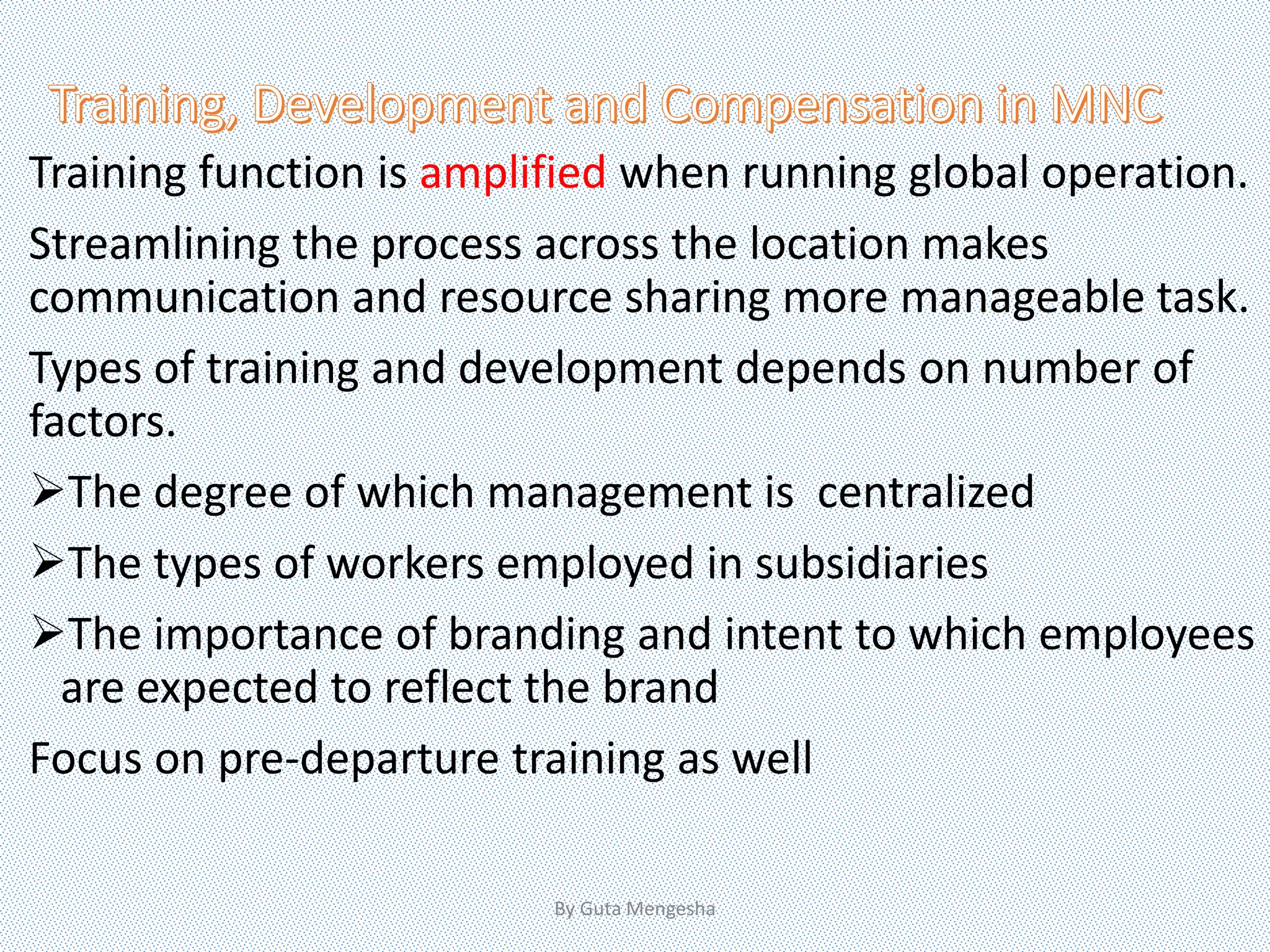 Training, development and compensation in mnc | PDF