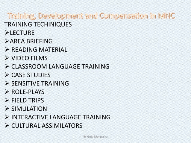 Training, development and compensation in mnc | PDF