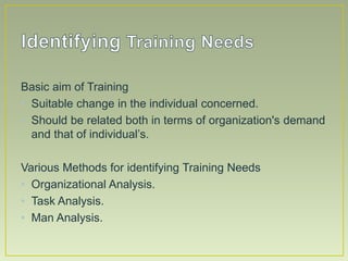 Training development and its objectives | PPTX
