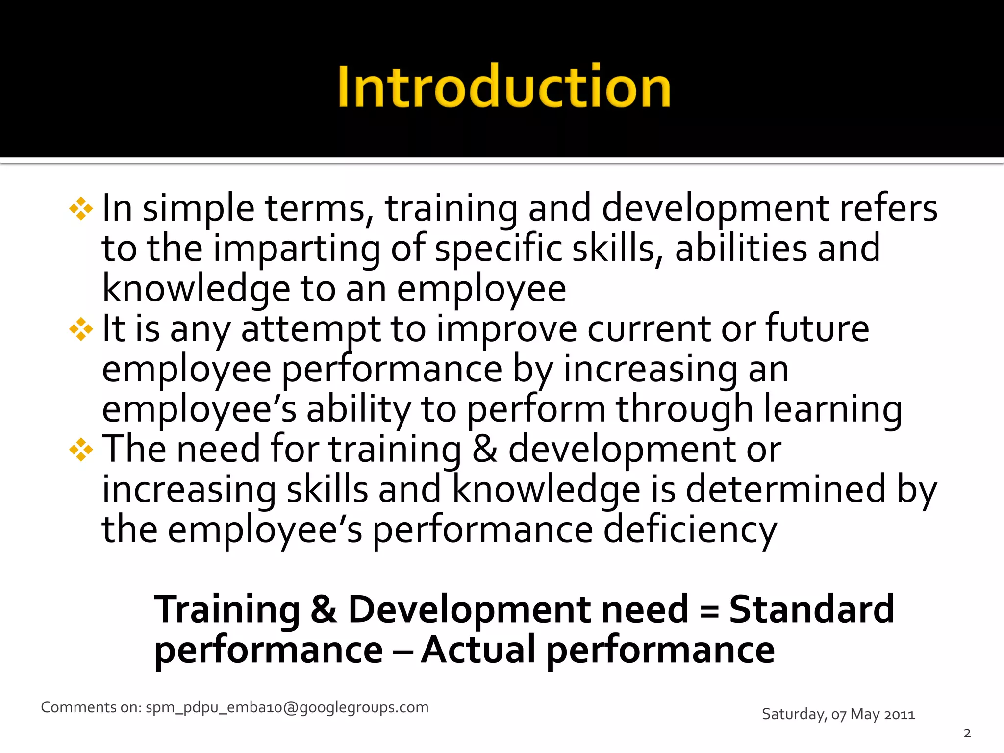 Training & Development | PPT