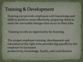 Training & development of dhaka bank | PPTX