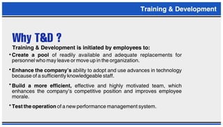 TRAINING AND DEVELOPMENT PPT | PPT
