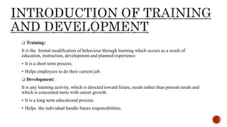 Training & development slides | PPTX | Human Resources | Business