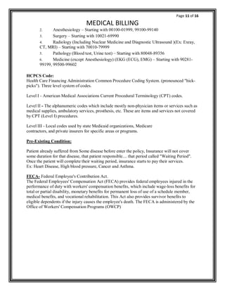 medical billing training notes | PDF