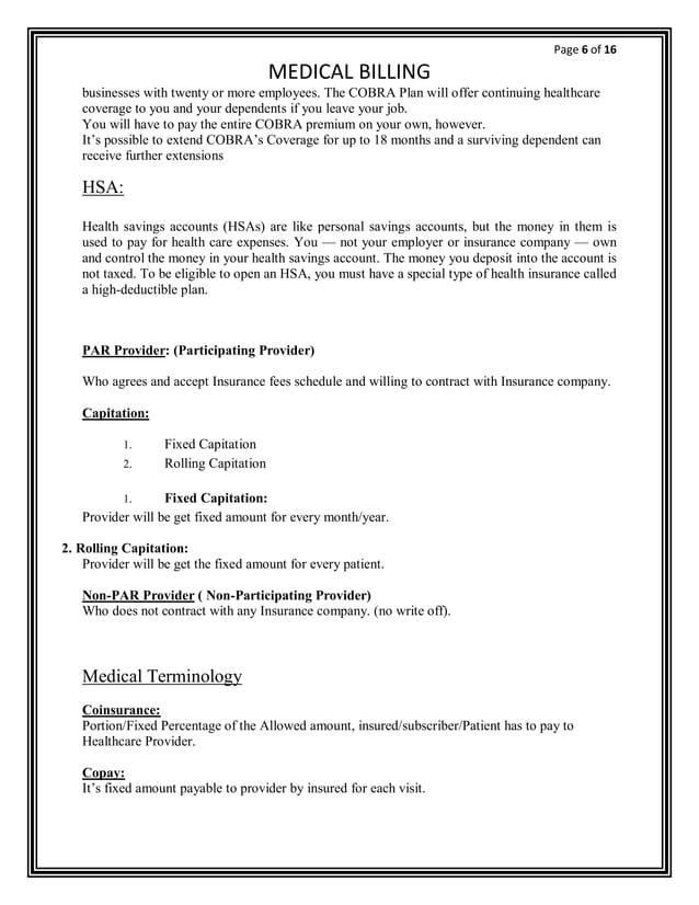 medical billing training notes | PDF | Health Insurance | Insurance