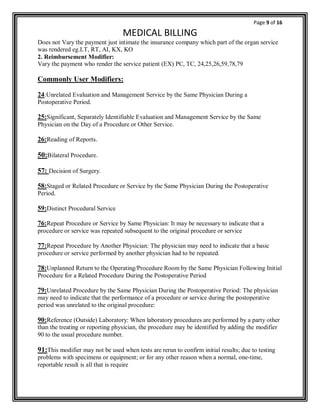 medical billing training notes | PDF