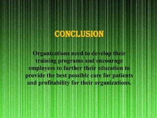 Training & education in healthcare | PPTX