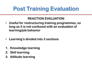 Training Evaluation | PPTX
