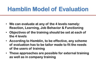 Training Evaluation | PPTX
