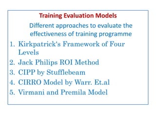 Training evaluation | PPTX