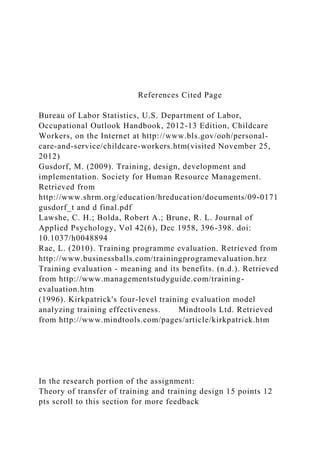 Training Evaluation .docx