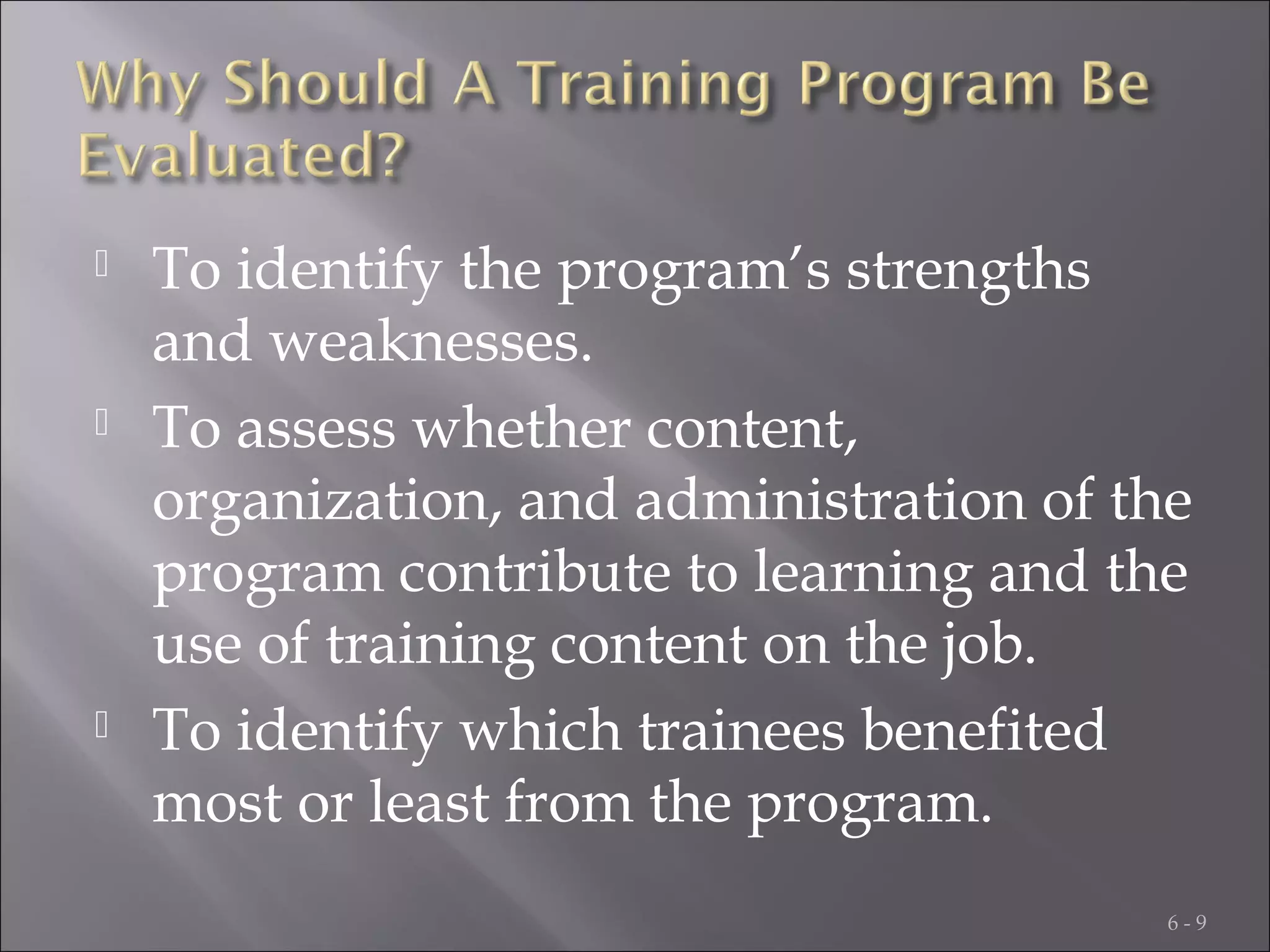 Training evaluation ppt 6 | PPT