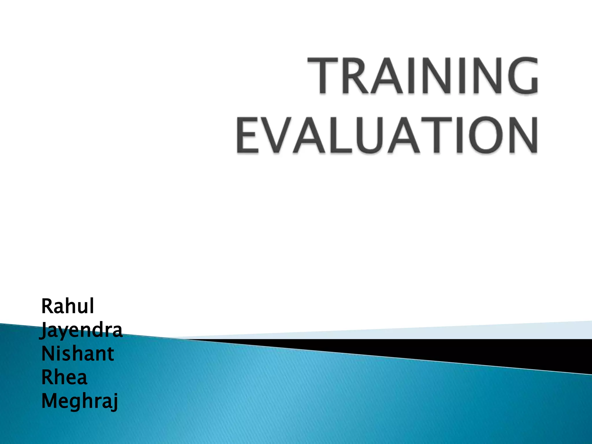 Training evaluation ppt | PPTX