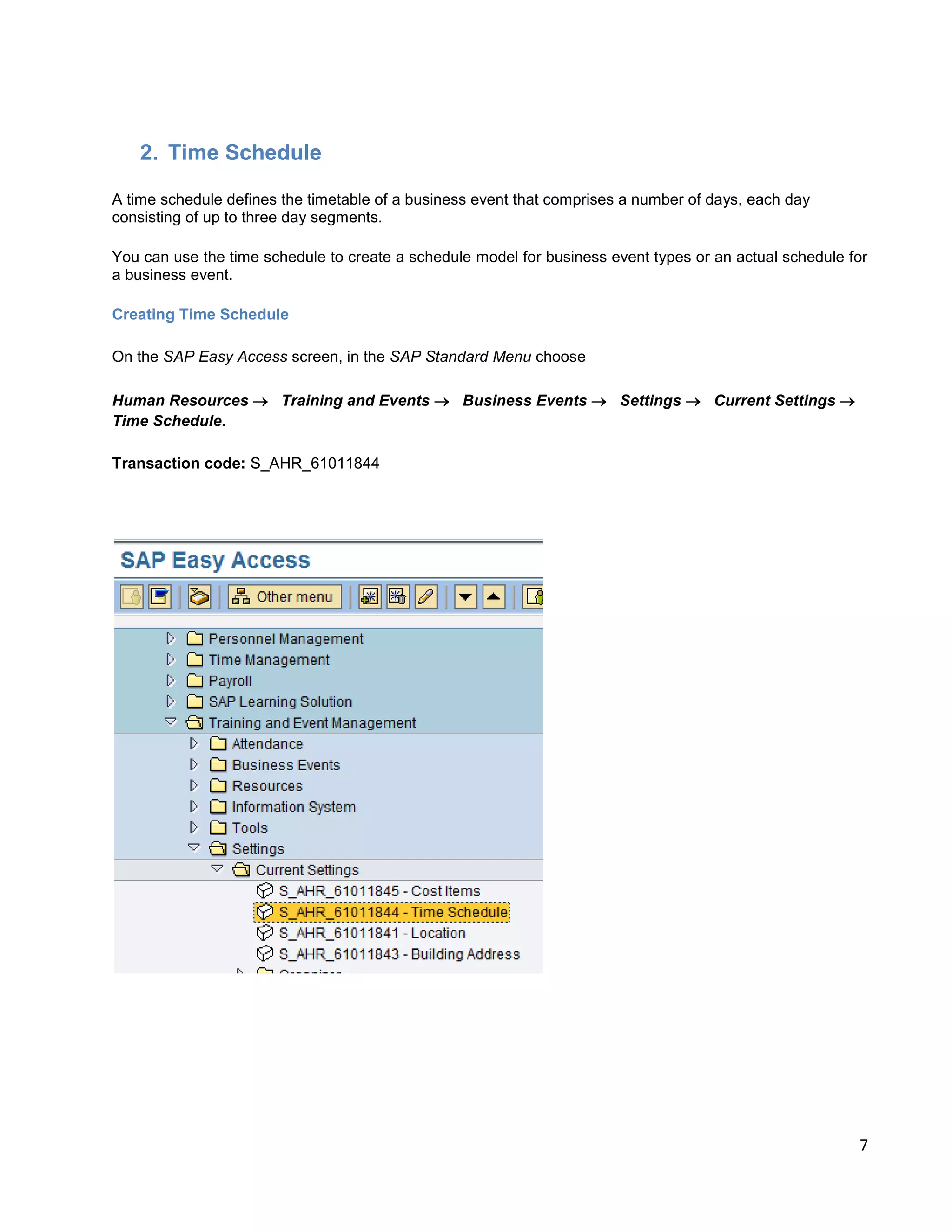 SAP HR: Training & event management | DOCX