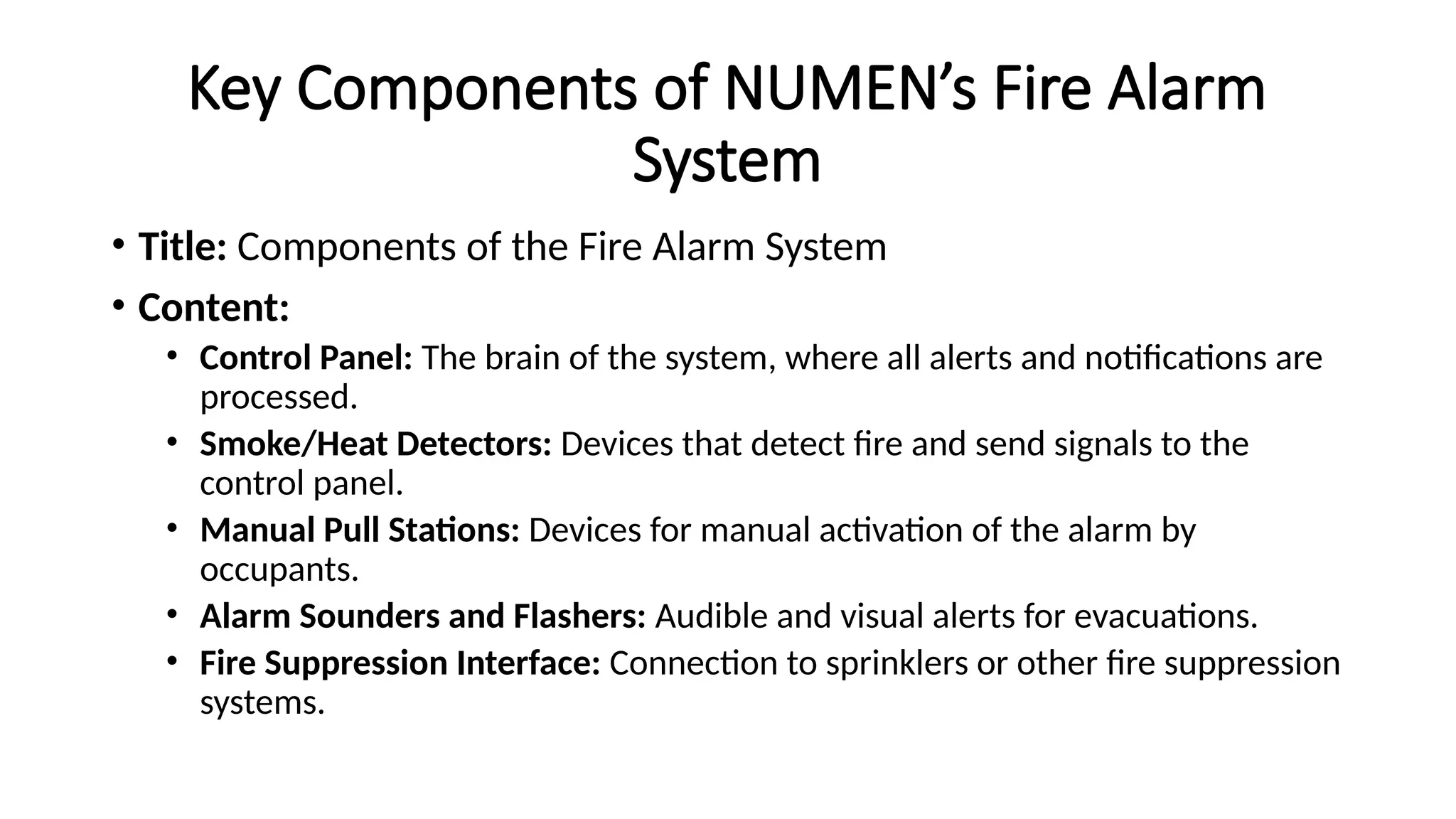 TRAINING AND GUIDE FOR FIRE ALARM SYSTEM | PPT
