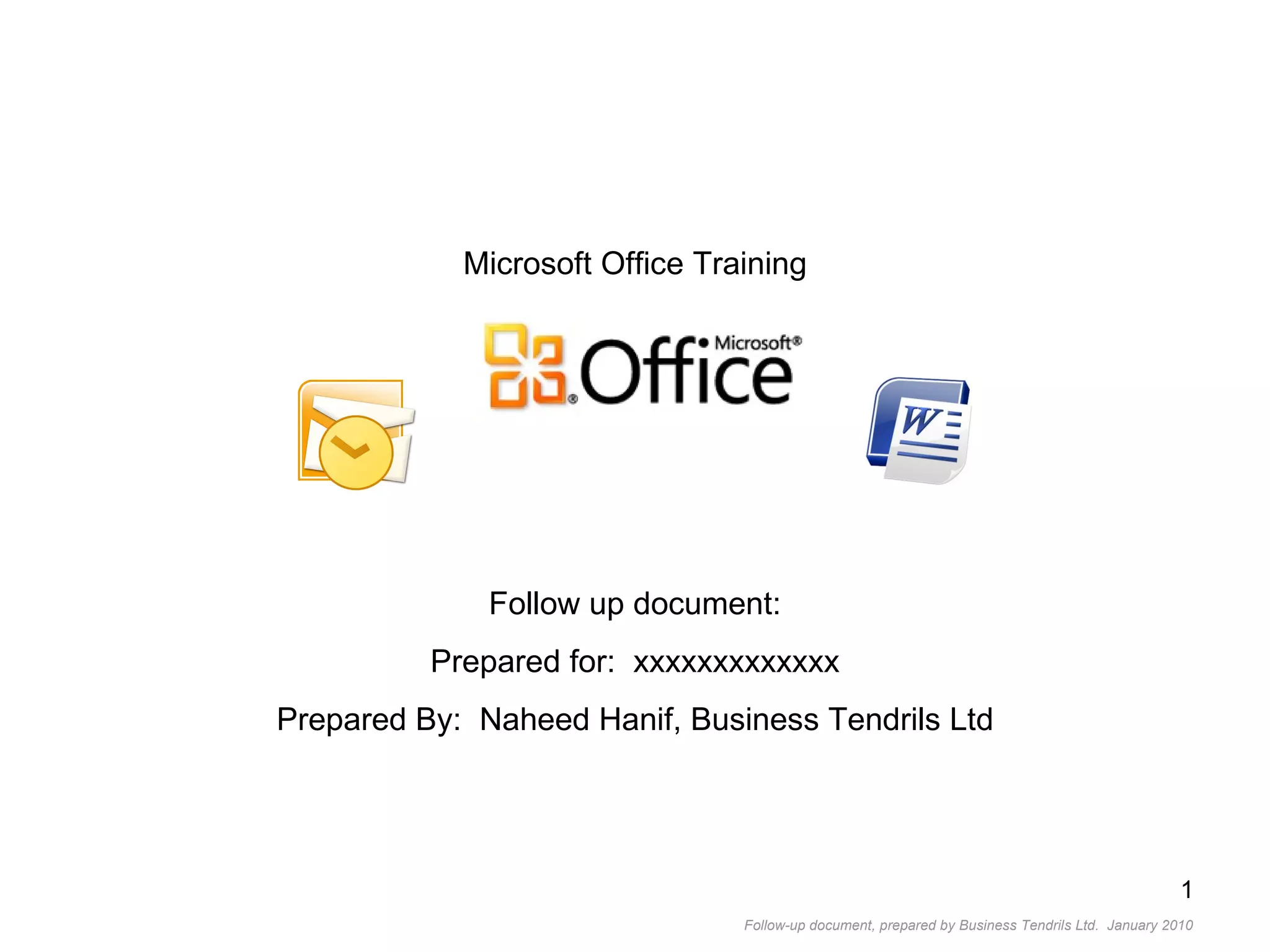 Training Follow Up Document | PPS