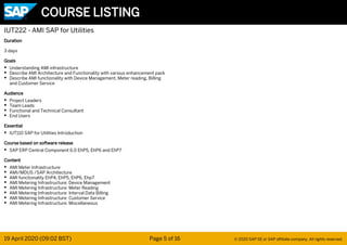 Training for applications with industry solutions in sap utilities | PDF