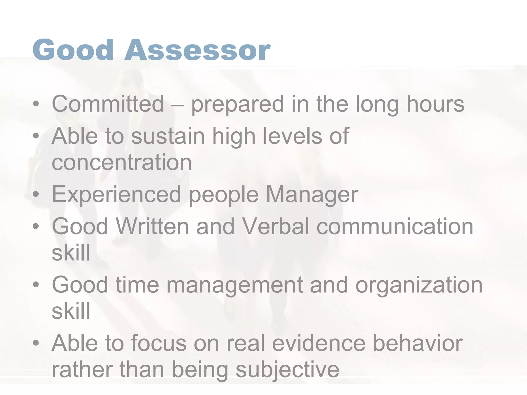 Training For Assessor | PPT