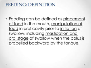 Training for feeding | PPT