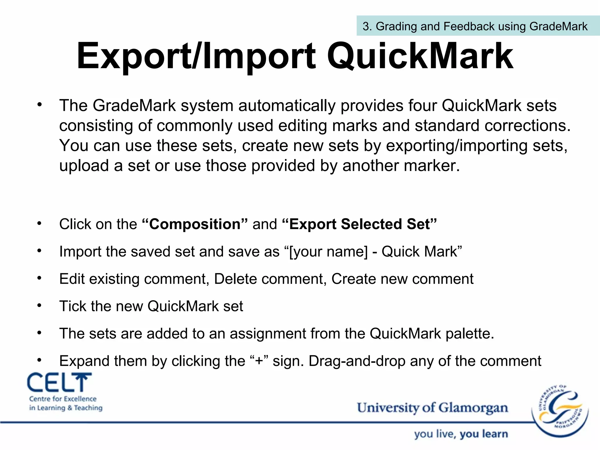 Training For Grade Mark V.2 | PPT