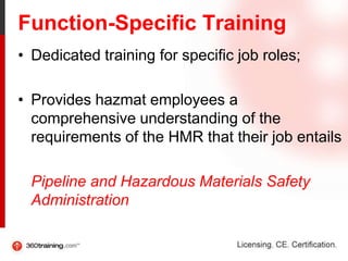 Training for Handling Hazardous Materials | PPTX