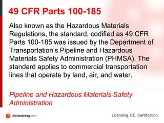 Training for Handling Hazardous Materials | PPTX