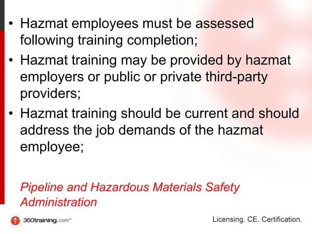 Training for Handling Hazardous Materials | PPTX | Logistics and ...